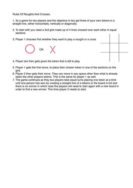 Noughts and crosses | PDF