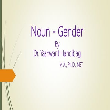 Types of Gender of a Noun | PPTX
