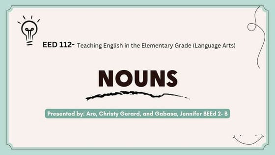 Proper Nouns and Common Nouns | PPT