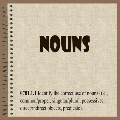 Noun and its features.Nouns are words that name people, places, things ...