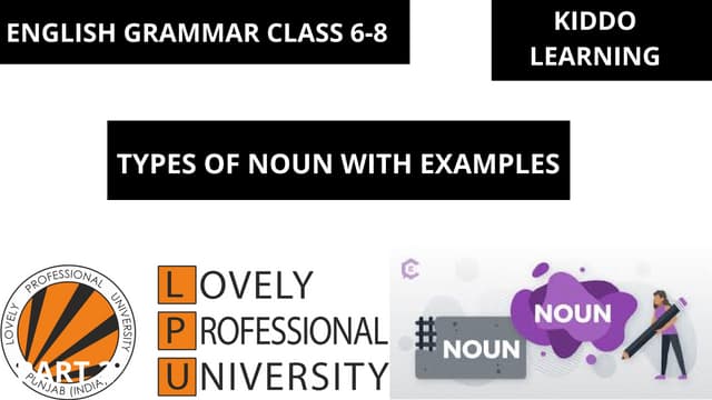 Class 3-English-PPT-Nouns and their Kinds (English Grammar) | PPTX