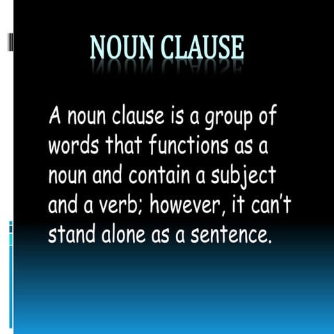 Noun clause methodology class preparation | PPTX