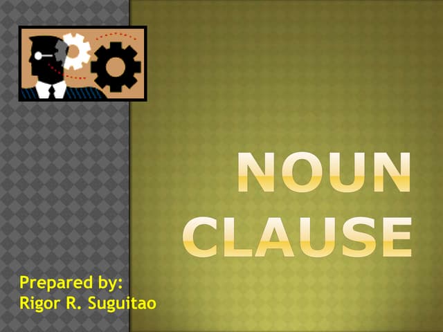 Noun clause | PPTX