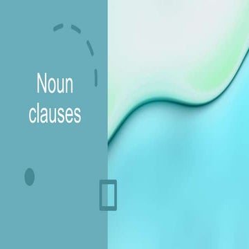 (English Grammar) Writing - Noun clauses | PPT