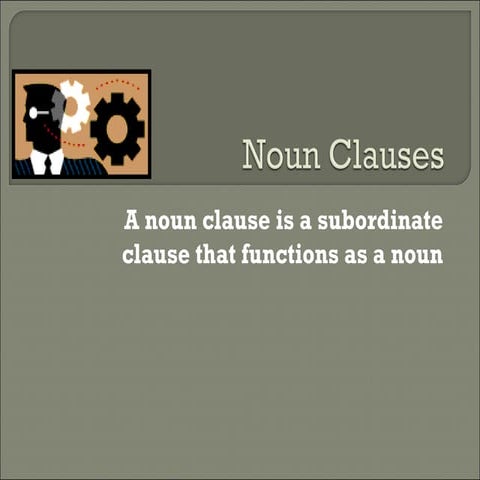 Noun clauses (1) | PPT