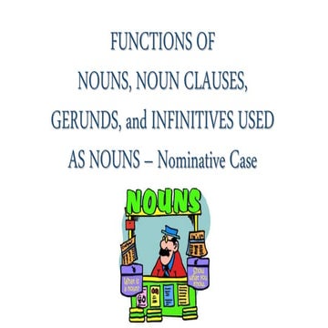 Noun functions8th gradenominative | PPT