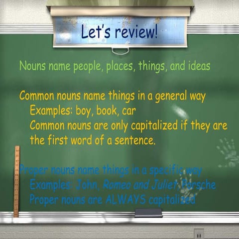 Noun review common and proper | PPT | Books and Literature
