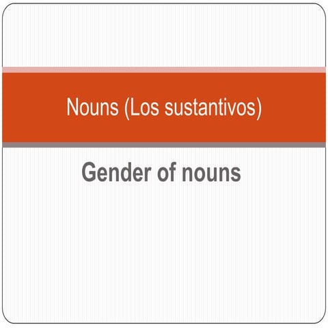 Nouns (gender) | PPTX