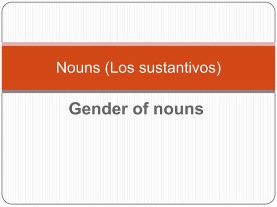 Gender Nouns | PPTX