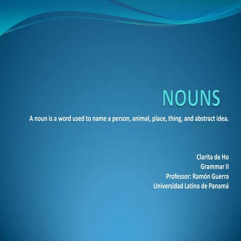 Nouns Slideshow presentation | PPTX