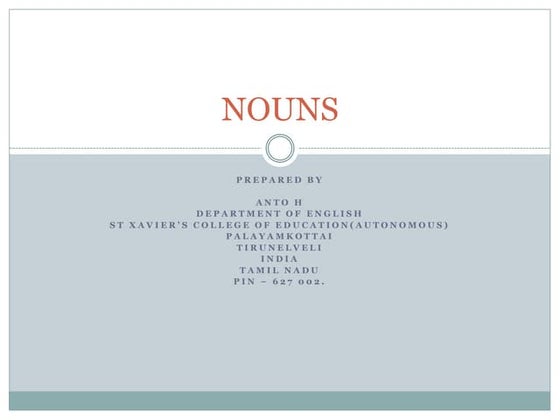 Kinds of Noun | PPTX