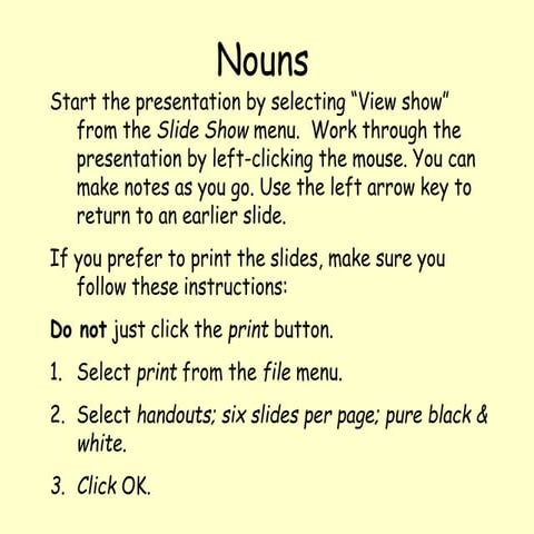 Nouns | PPT