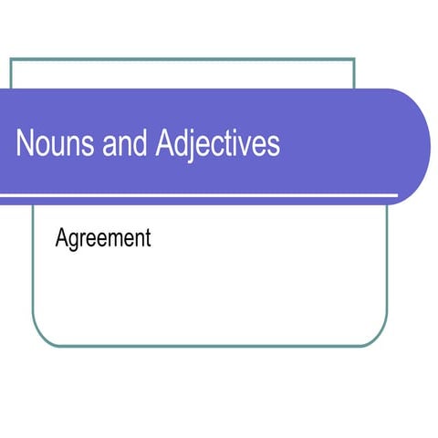Nouns And Adjectives | PPT