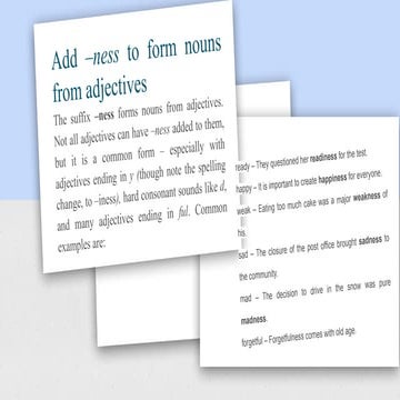 VERBS, NOUNS, ADJECTIVES AND SUFFIXES FOR NOUNS | PDF