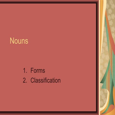 Nouns (forms and classification) | PPT