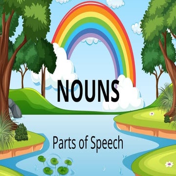 Nouns Parts of Speech Picture English Presentation in Colorful Cartoon ...