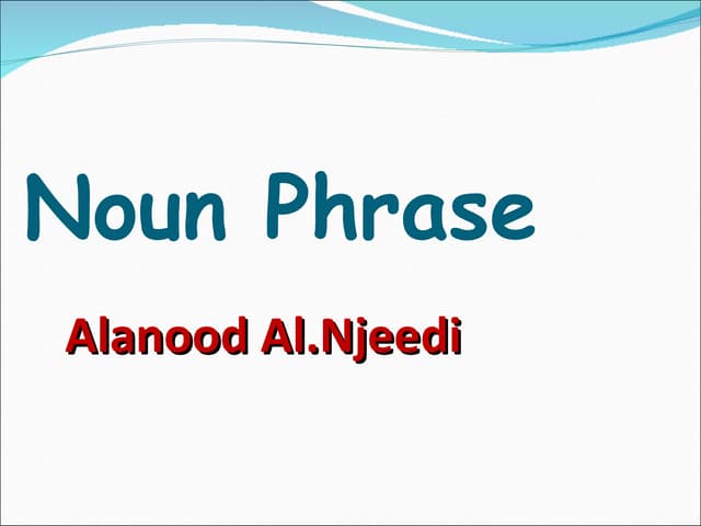 NOUN, VERB, ADJECTIVE.ppt