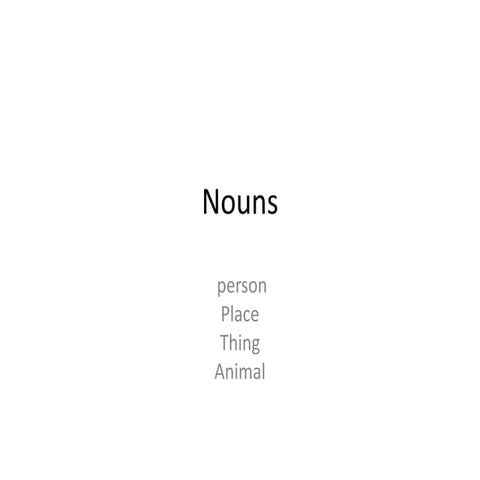 Nouns powerpoint | PPT