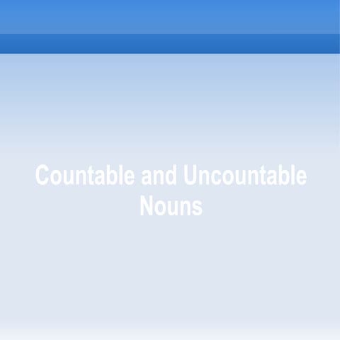 Countable Vs Uncountable noun | PDF