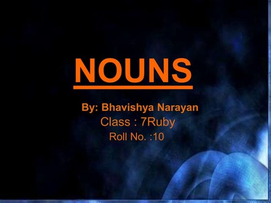 Nouns & Kinds of Nouns | PPT | Indoor Environmental Quality | Home & Garden