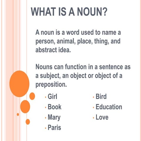Nouns, pronouns and adjectives | PPTX