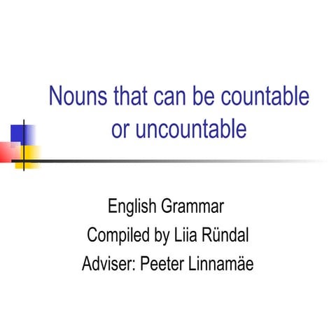 Nouns that can_be_countable_or_uncountable | PPT