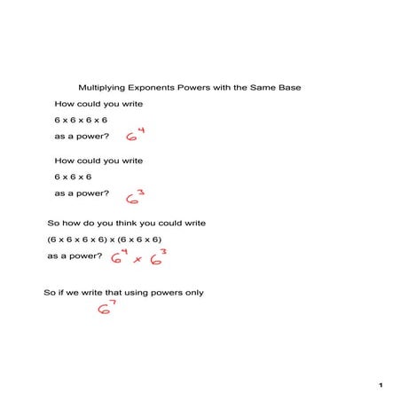 Nov. 17 Multiply And Divide Exponent Rules | PDF