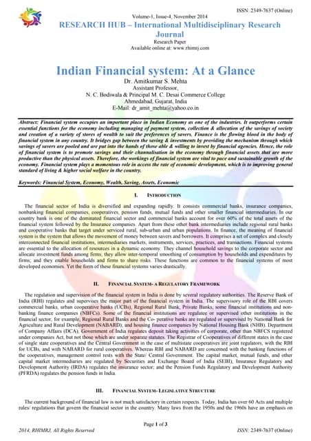 Structure of indian financial system of india | PPTX | Financial ...