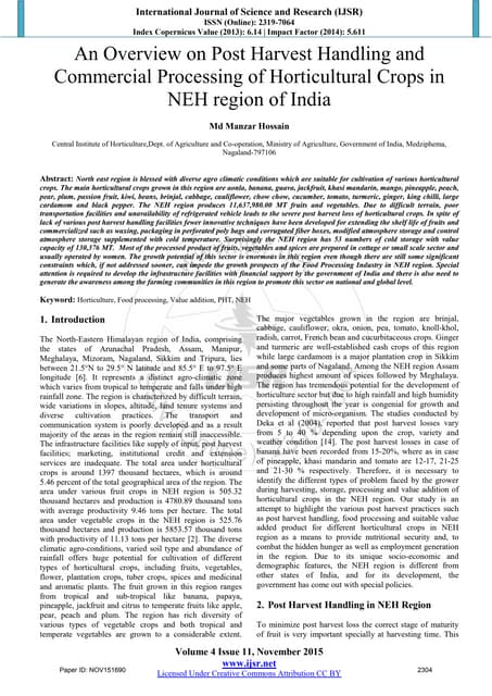 A Project report on agricultural sector of Manipur | PPTX | Agriculture ...