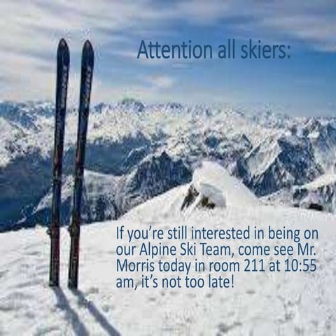 Stayner Collegiate Institute Announcements - November 8, 2016 | PPT