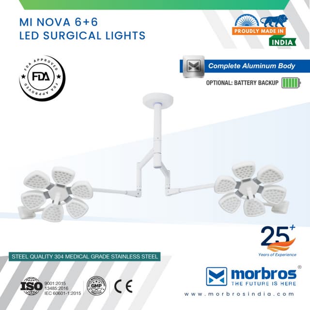 MI NOVA 6+6 LED SURGICAL LIGHTS MORBROS INDIA | PDF