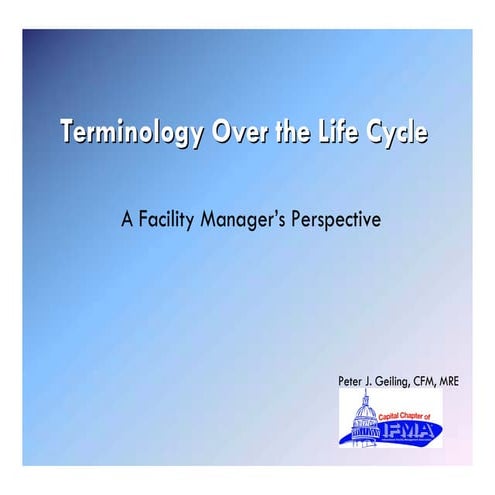 2011 CTM Session 3: Terminology for Life Cycle | PDF