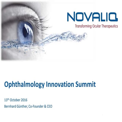 Anterior Segment Company Showcase - Novaliq GmbH | PPTX
