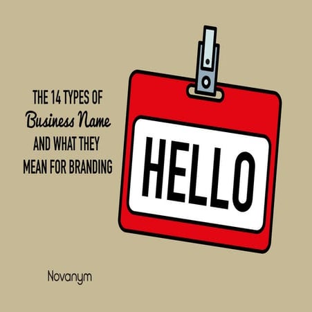 HELLO: the 14 types of Business Name and what they mean for branding | PPT