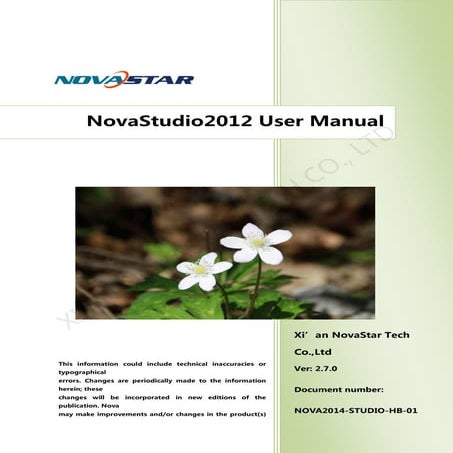 Nova Studio User Manual | PDF