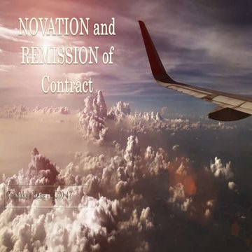 Novation and Remission of Contract | PPTX
