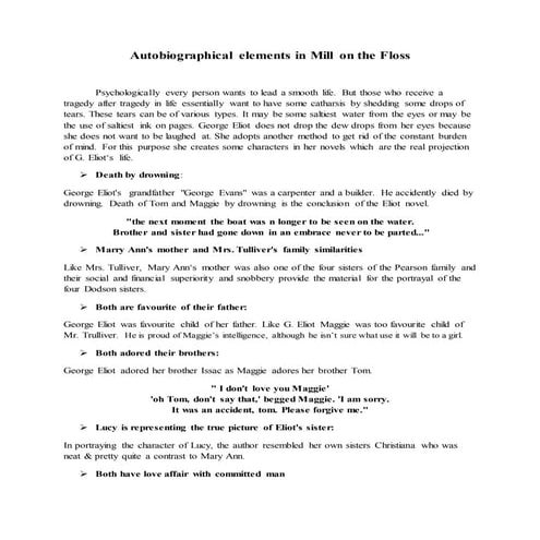 The Mill On The Floss By George Eliot... | PPTX