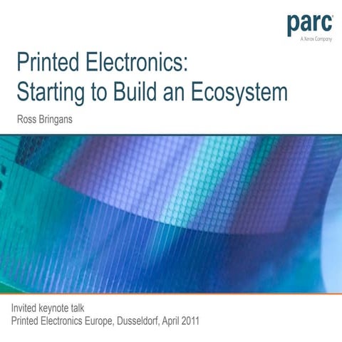 Starting to build an ecosystem: Printed Electronics | PPT