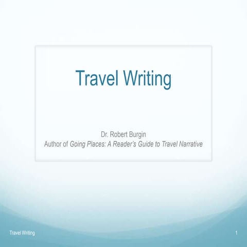 Travel Writing | PPTX