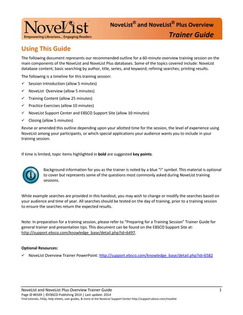 Novelist plus scavenger_hunt | PDF