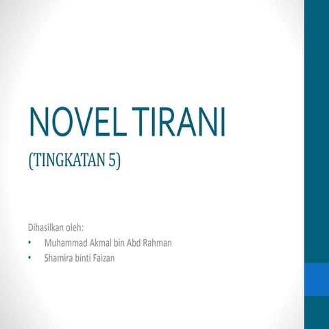 Novel tirani (5 sn) | PPTX