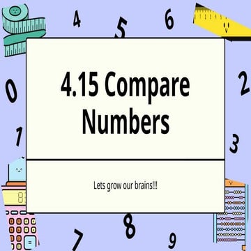 Kindergarten Kiddom Math Lesson 4.15 Compare Numbers | PPTX