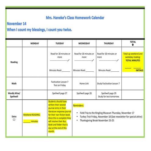 Reading log rubric | PDF