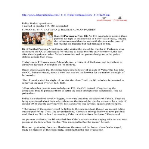 November 19th Valsa | PDF | Crime & Harmful Acts to Individuals ...