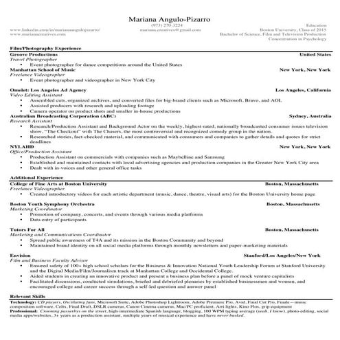 November 2015 resume | PDF