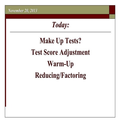 November 20, 2013 | PPT