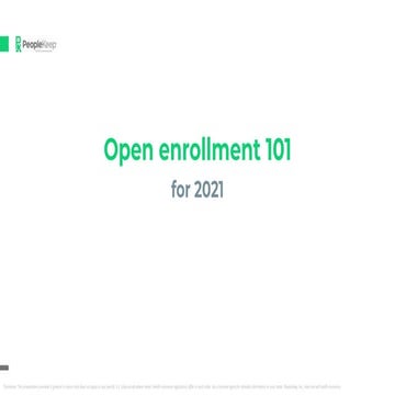 Open Enrollment 101 | PPT