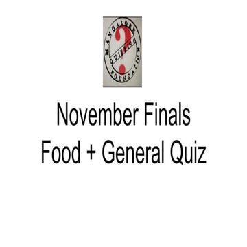 MQF November Quiz Finals q and a | PPTX | Tennis | Sports