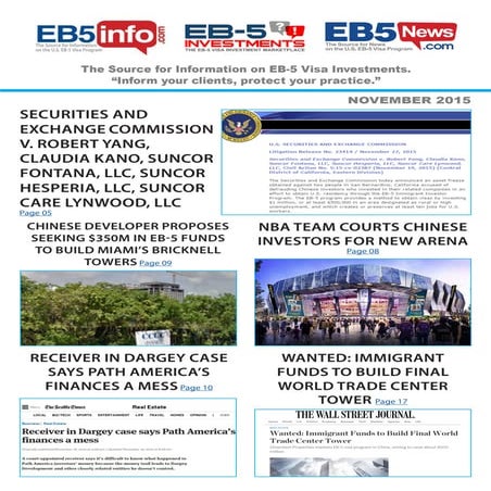 EB5Projects.com November 2015 newsletter | PDF