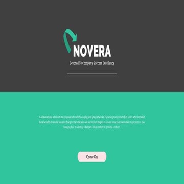 Novera Presentation : Dark Color Theme | PPT